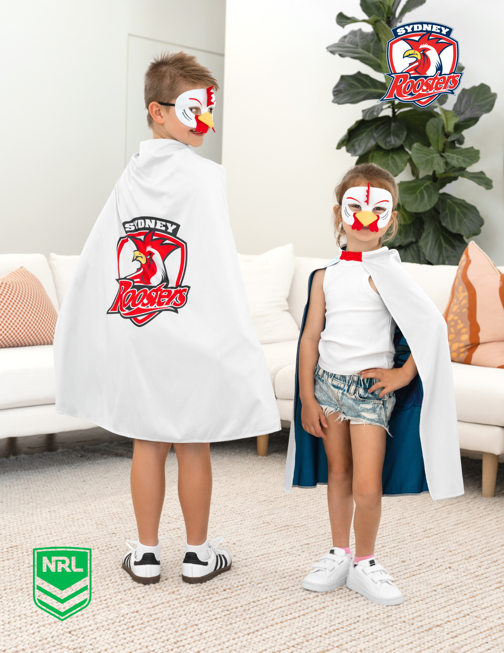 Sydney Roosters Kids NRL Hero Pack – Cape & Mask Set | Official ...