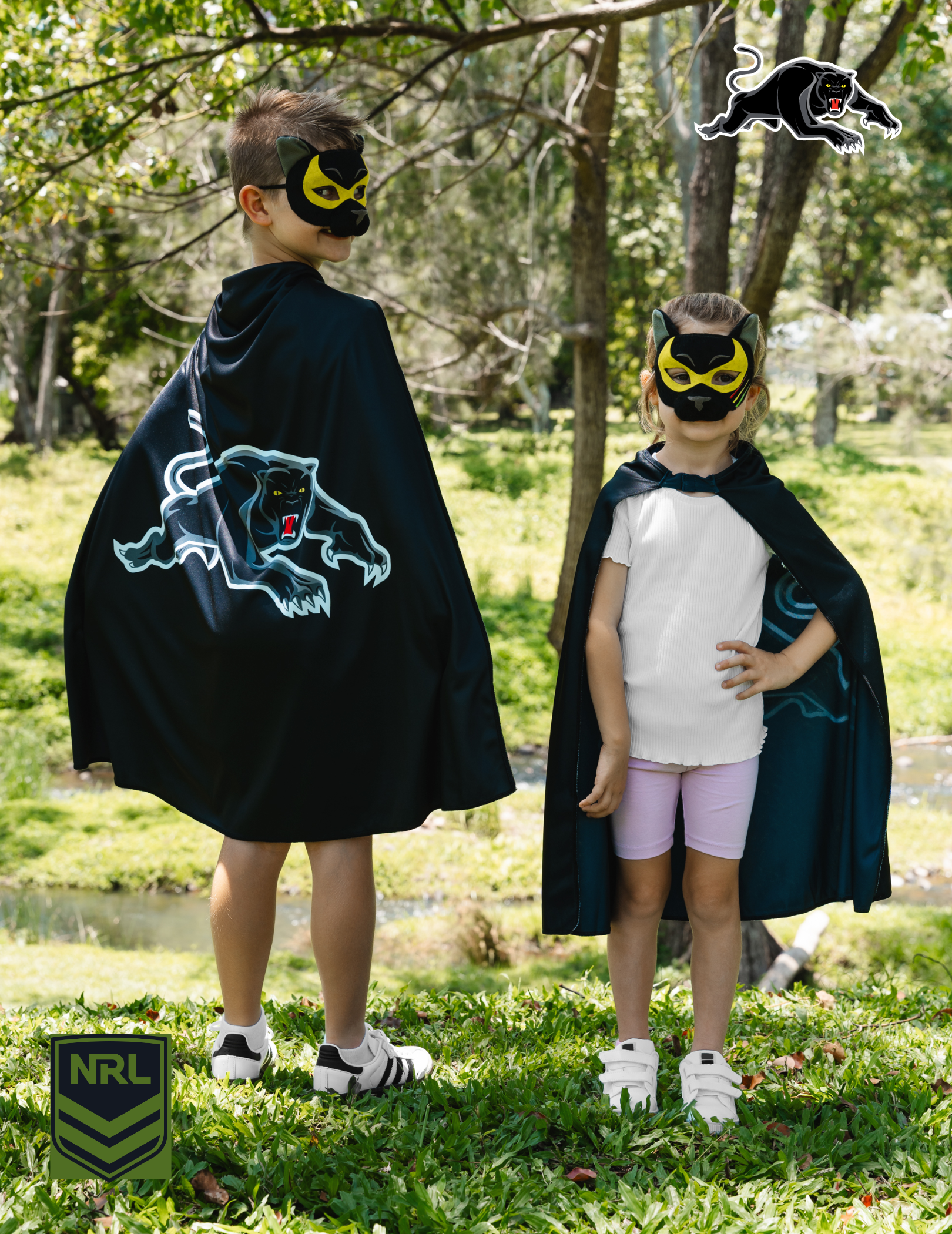 Penrith Panthers Kids NRL Hero Pack – Cape & Mask Set | Official ...