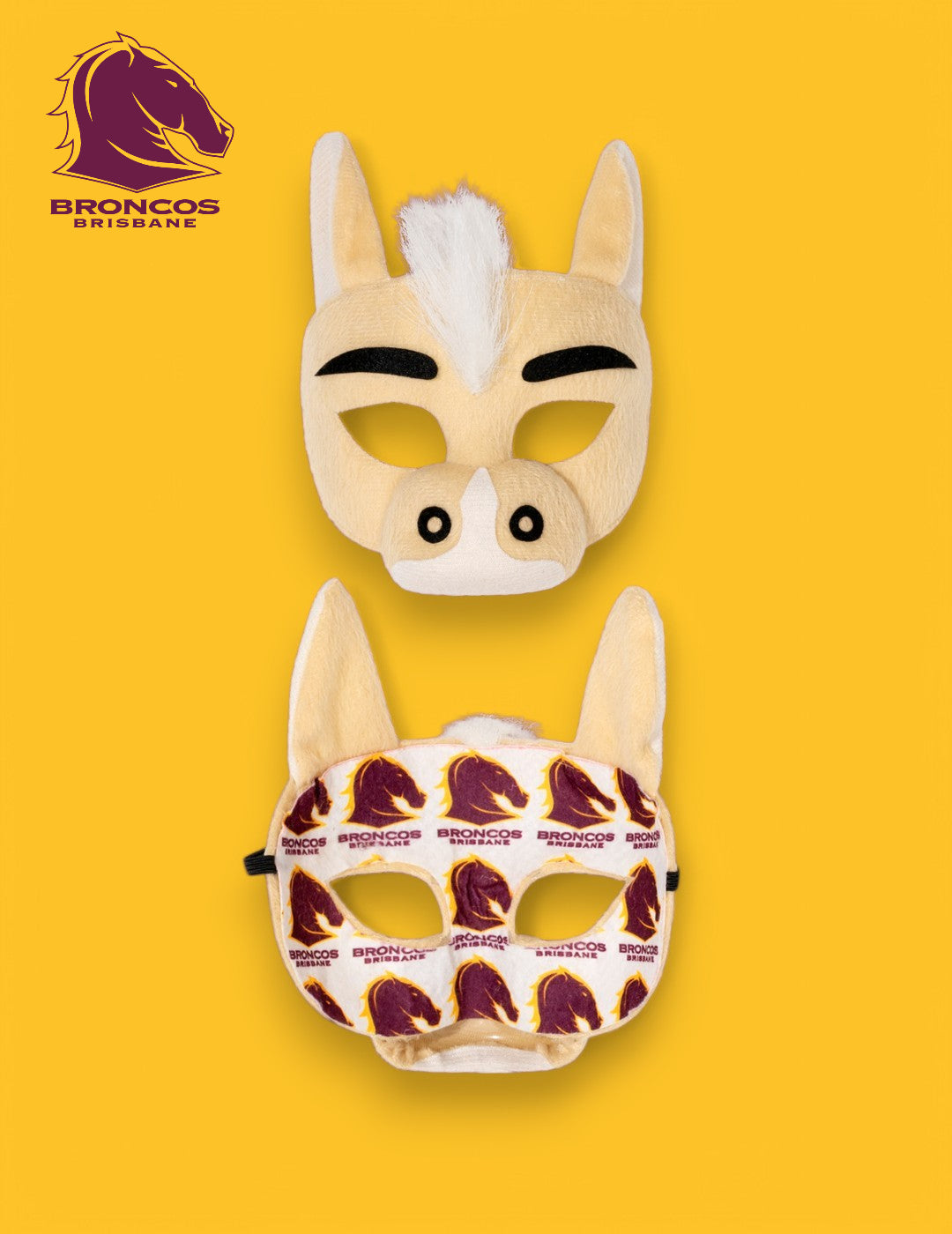 Brisbane Broncos Kids NRL Supporter Mask – Official Merchandise | Mini ...